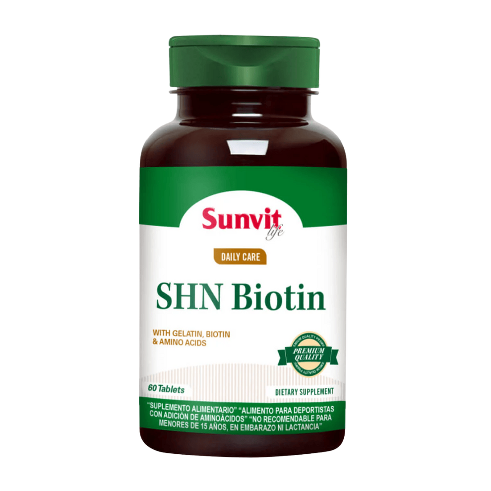 Biotina y Colageno Hidrolizado SHN Biotín (60 caps) – Life Nutrition⚡
